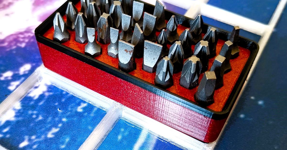 GRIDFINITY - 1x2 - 32 Hex-Bit Organizer by JW Designs | Download free STL model | Printables.com