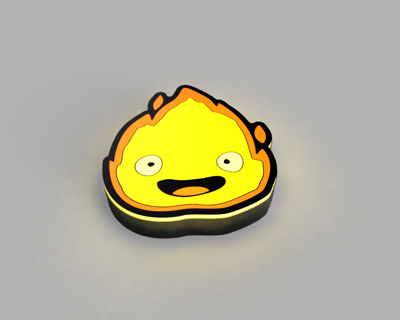 Calcifer Lightbox - Led Lamp Studio Ghibli by Valda3D | Printables Store