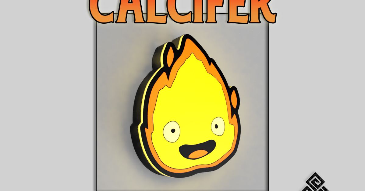 Calcifer Lightbox - Led Lamp Studio Ghibli by Valda3D | Printables Store
