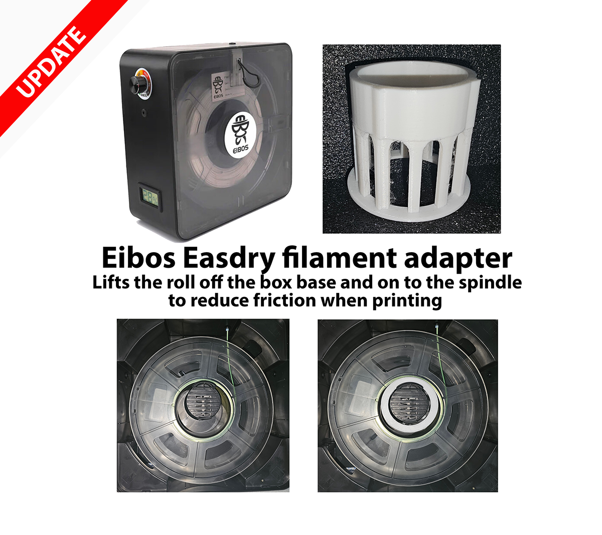 Eibos Easdry filament roll adapter 'New versions added' by Diablo ...