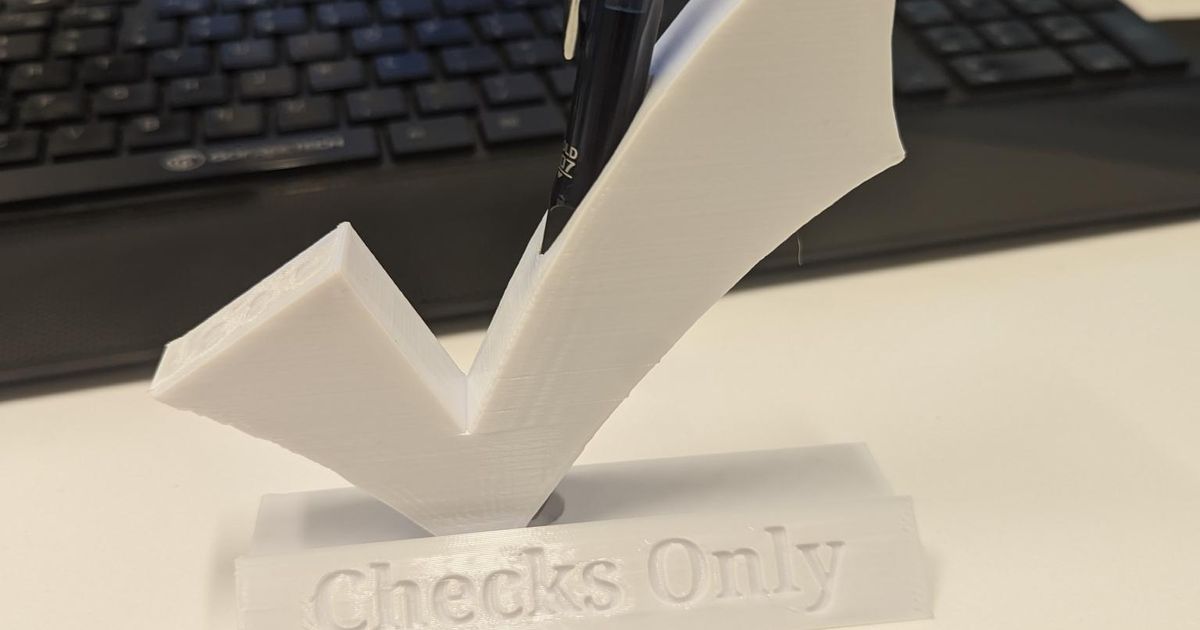 Check Signing Pen Holder by Miketru | Download free STL model ...