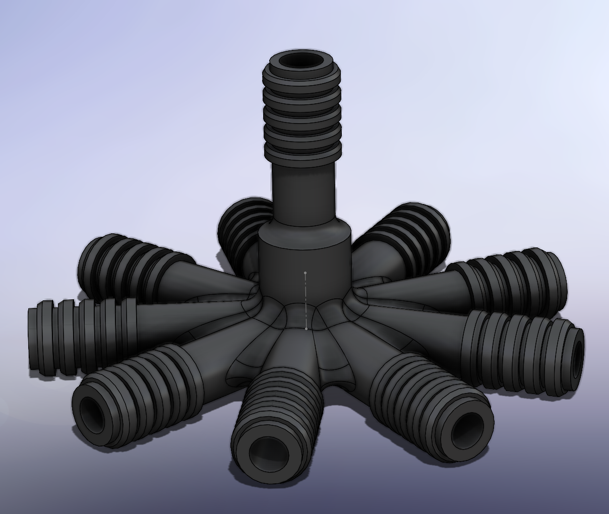 "10mm Star Pipe Splitter" by Vanruxxx | Download free STL model ...