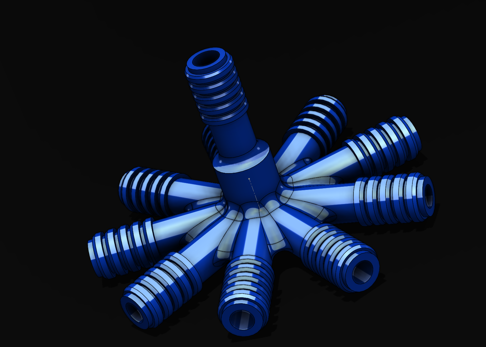 "10mm Star Pipe Splitter" by Vanruxxx | Download free STL model ...