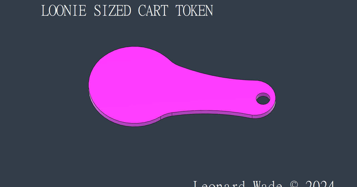 Cart Token by Leonard | Download free STL model | Printables.com