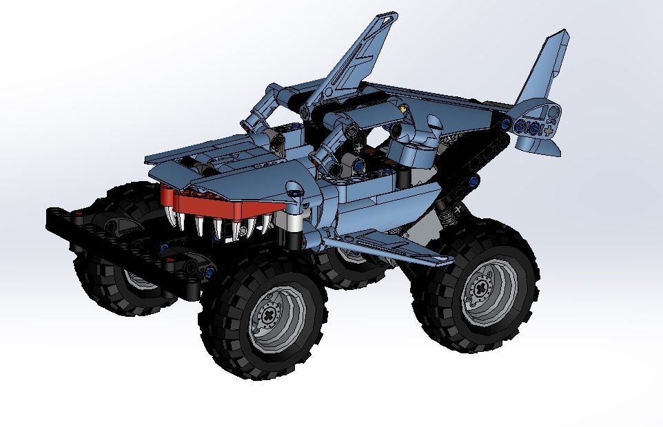 Monster Jam Magalodon And racer car by kenny | Download free STL model ...