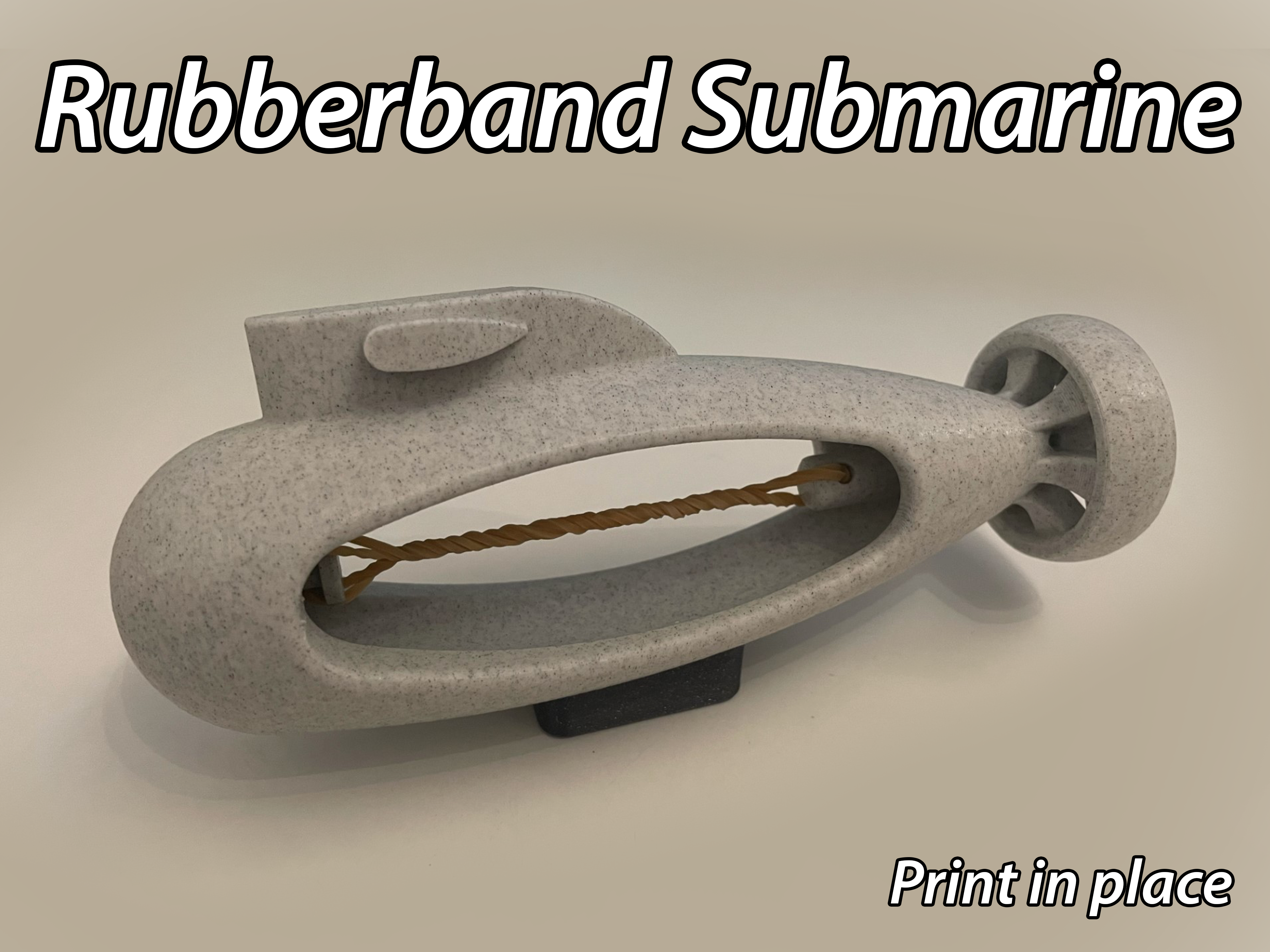 Rubberband Submarine Print In Place By Jallim Download Free Stl