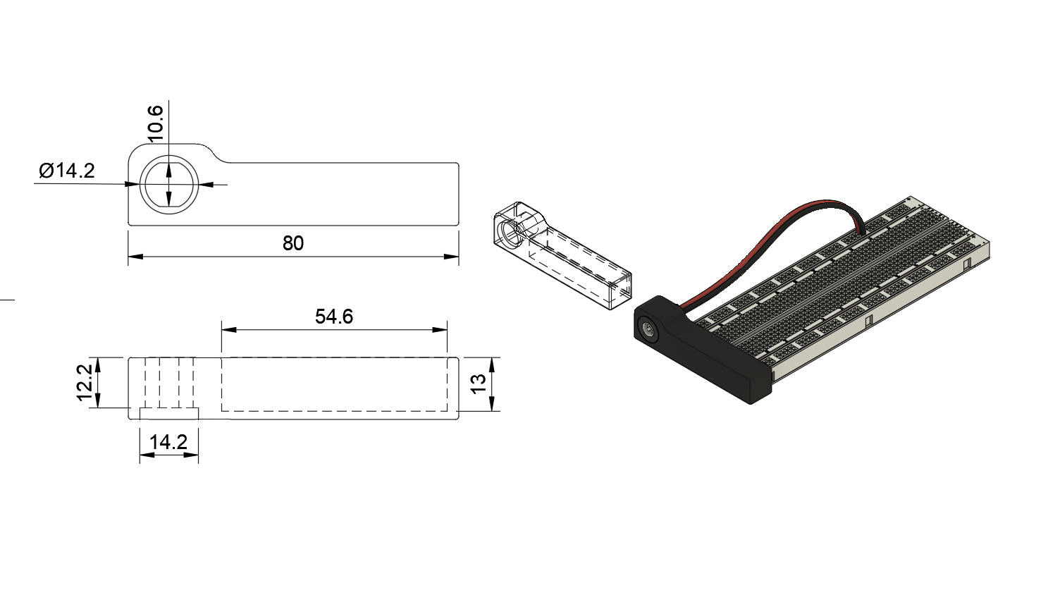 Breadboard Power Jack Mount by ErikSlevin | Download free STL model ...