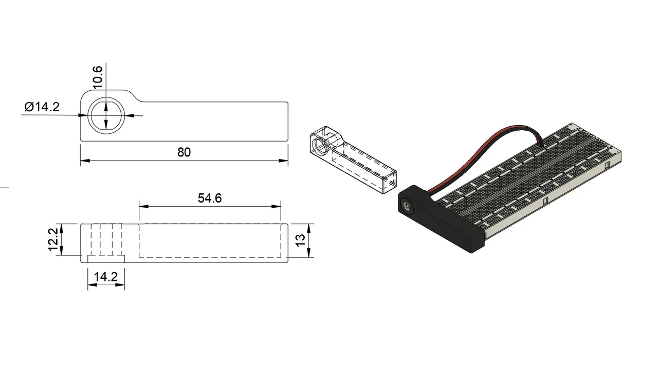 Breadboard Power Jack Mount by ErikSlevin | Download free STL model ...