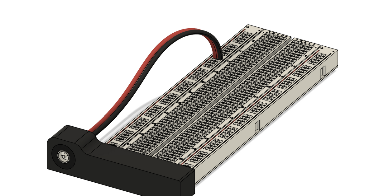 Breadboard Power Jack Mount by ErikSlevin | Download free STL model ...