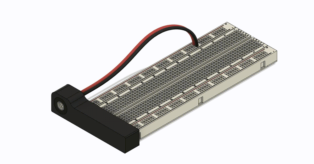 Breadboard Power Jack Mount by ErikSlevin | Download free STL model ...