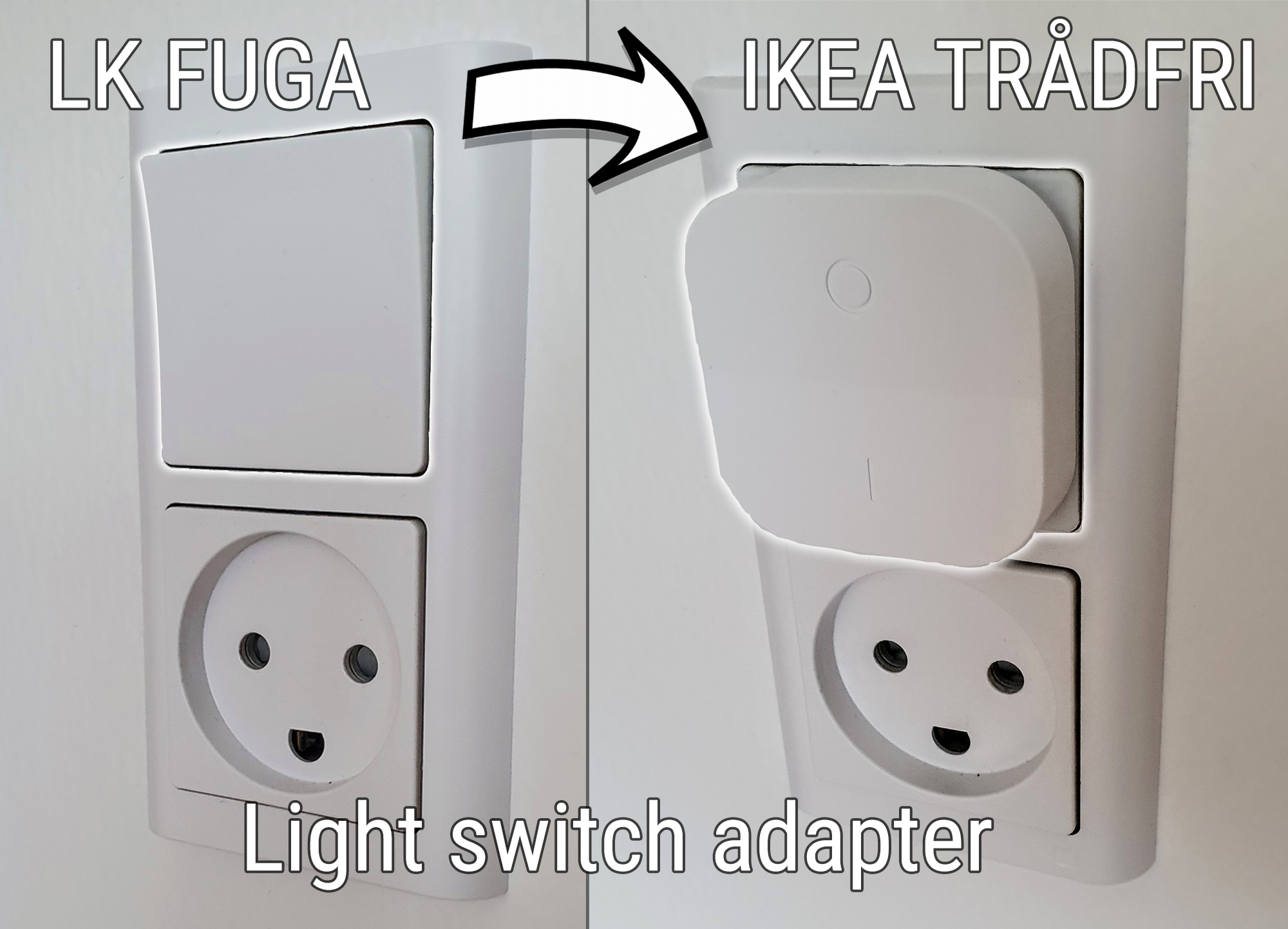 LK FUGA to IKEA TRADFRI adapter by Take on Projects | Download free STL ...