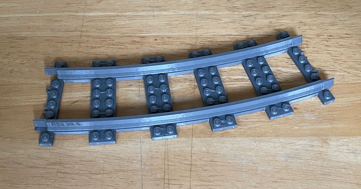 R56 Curve L Gauge Train Track Compatiple With Lego Track By Bob Hayes