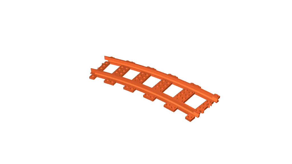 R56 Curve L-Gauge Train Track - Compatiple with LEGO Track by Bob Hayes ...