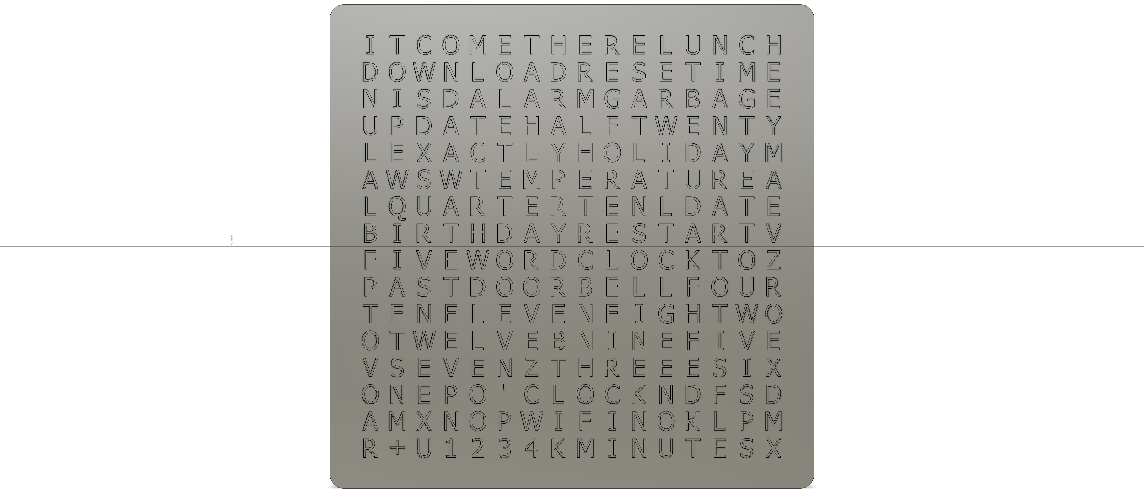 WordClock 16x16 - 2024 by AWSW | Download free STL model | Printables.com