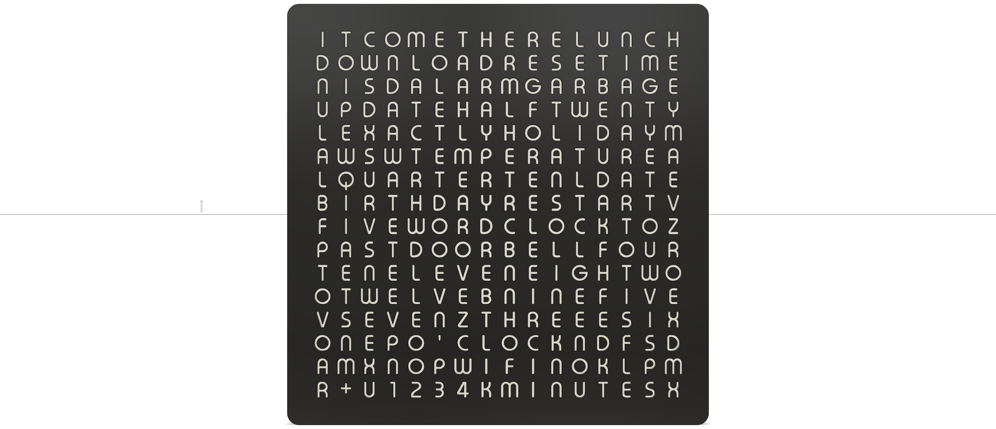 WordClock 16x16 - 2024 by AWSW | Download free STL model | Printables.com