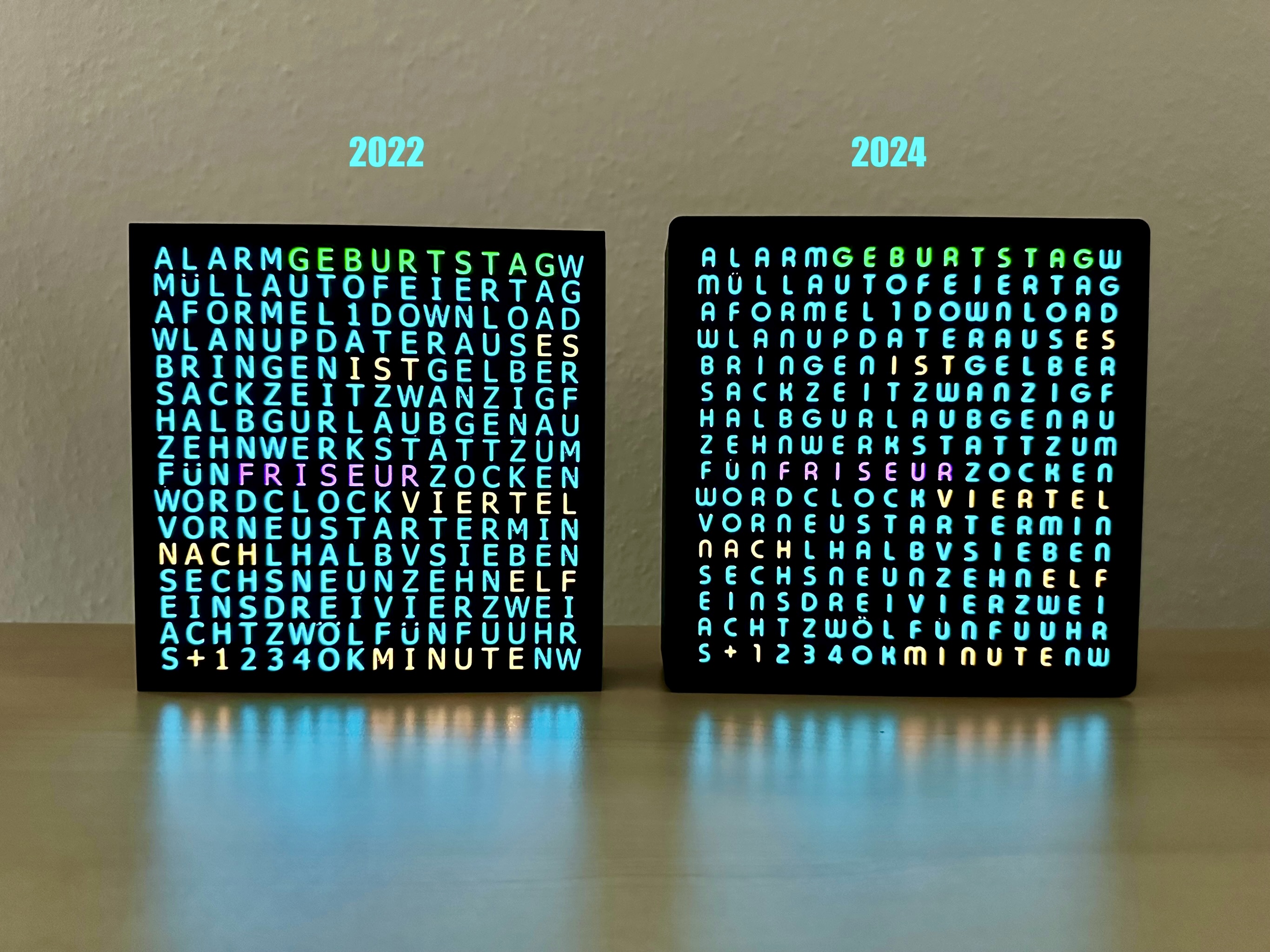 WordClock 16x16 - 2024 by AWSW | Download free STL model | Printables.com