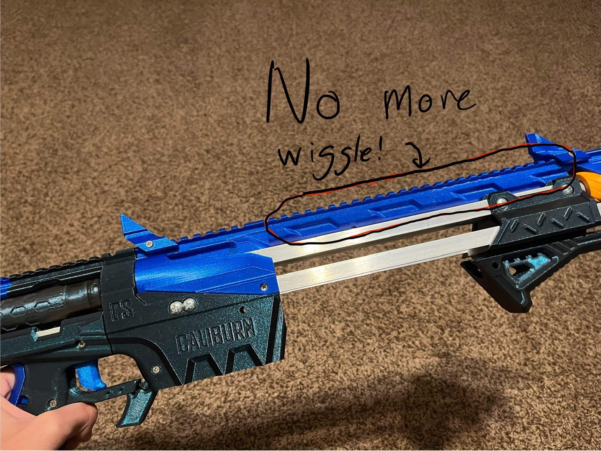 Upgraded Picatinny Rails for the nerf Caliburn 4 by NotGabe | Download ...
