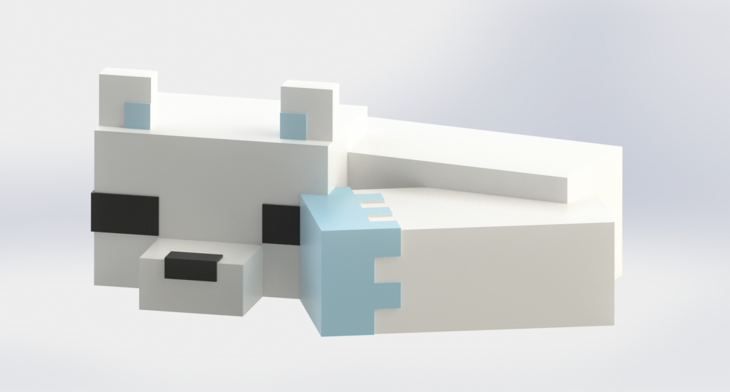 Minecraft Snow Fox by Stranger737 | Download free STL model ...