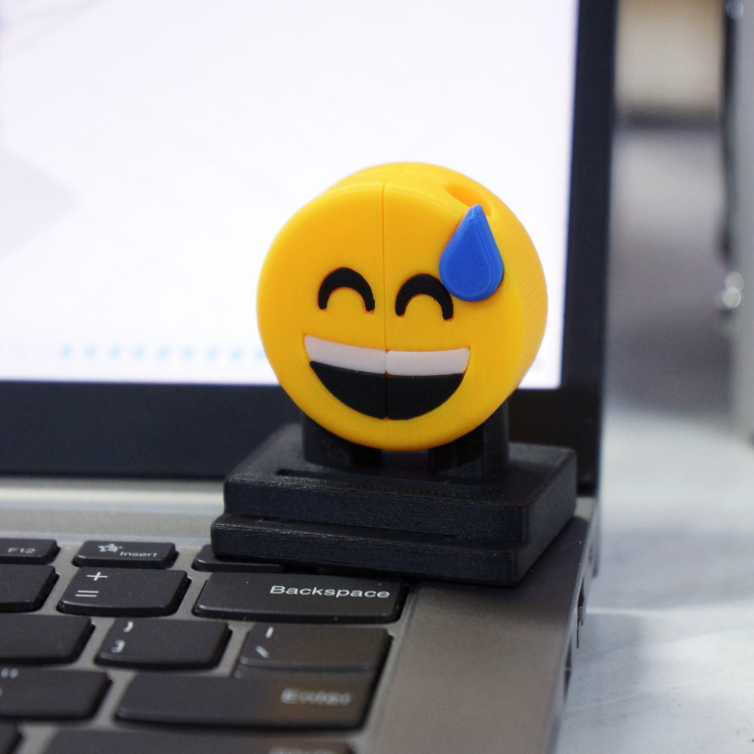 Zipper Pull - Grinning Face with Sweat (Emoji) by TWB | Download free ...