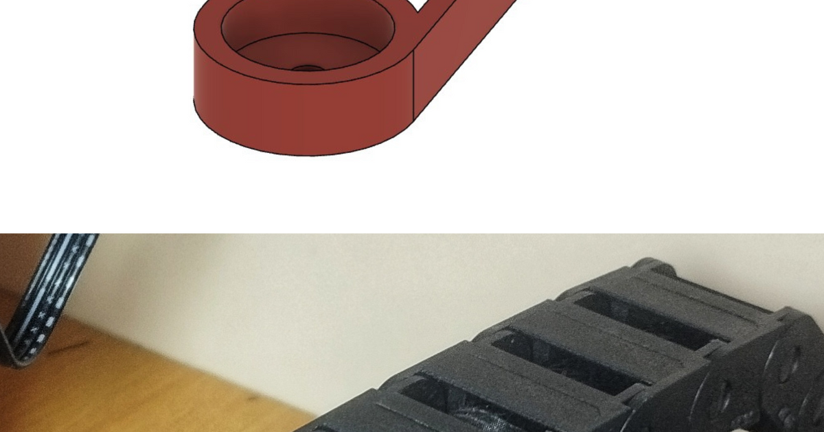 Ender 2 Pro Bed Cable Drag Chain Support by crathob | Download free STL ...