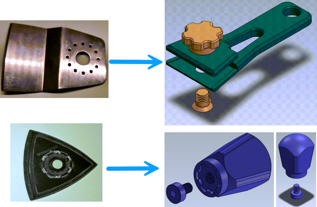 Handles for Oscillating Tool adapter - scraper and grinding attachment ...