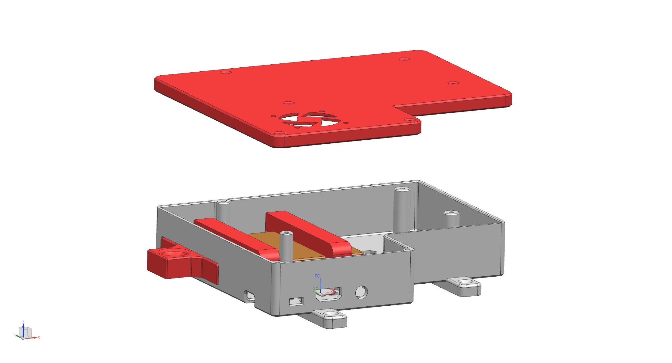 Raspberry Pi 3B + HDD USB 2.5 SATA case by Paragon | Download free STL ...