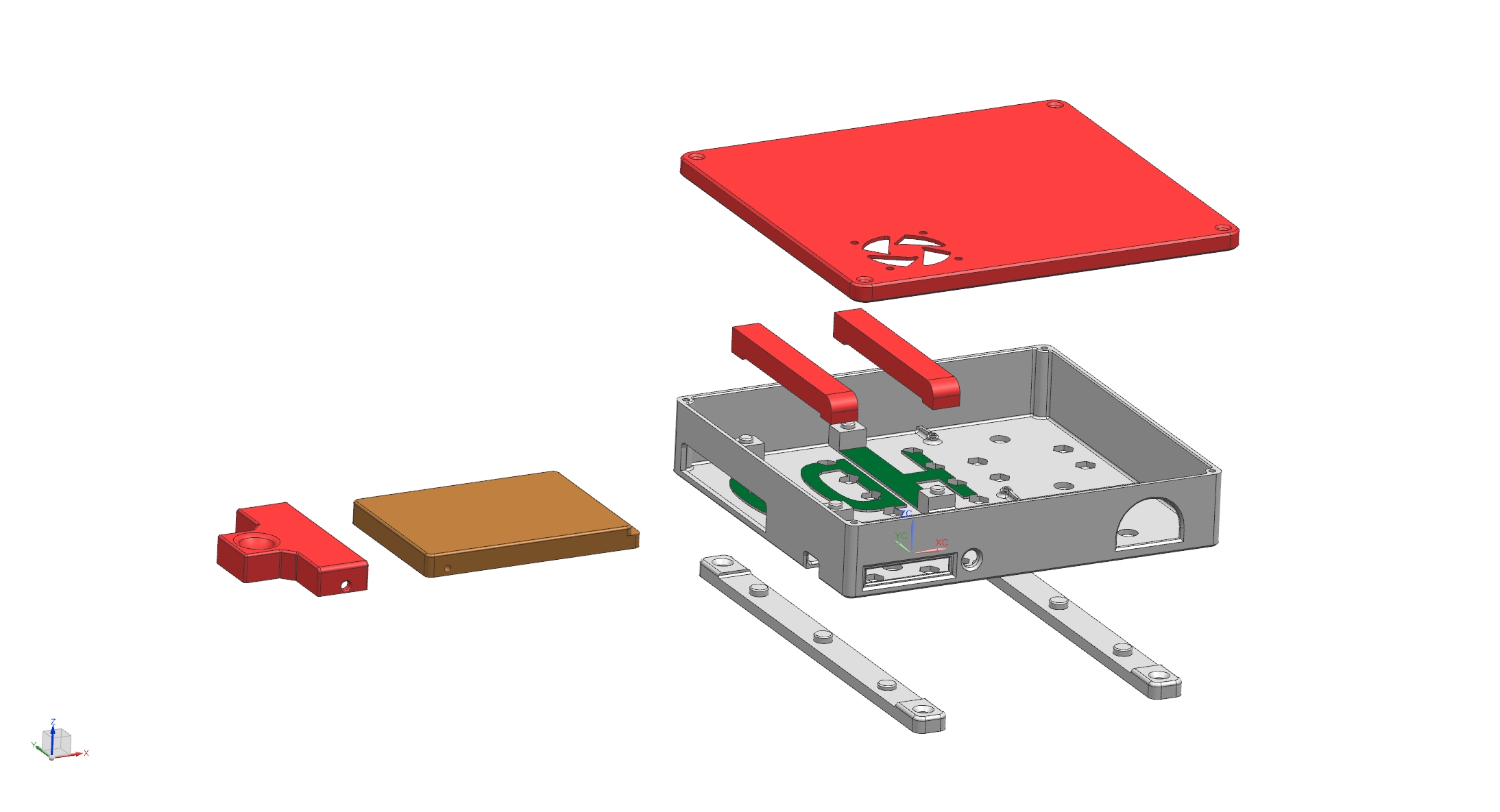Raspberry Pi 3B + HDD USB 2.5 SATA case by Paragon | Download free STL ...