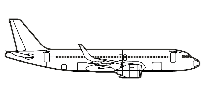A320-NEO - Side View - Silhouette par Chris D | Téléchargez ...