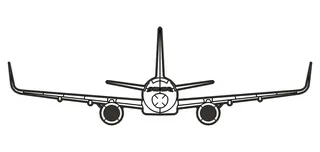 737 Max- Front View - Silhouette by Chris D | Download free STL model ...