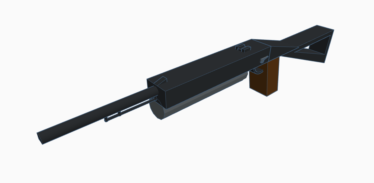 Simple Low Poly Gun by Interstellar | Download free STL model ...