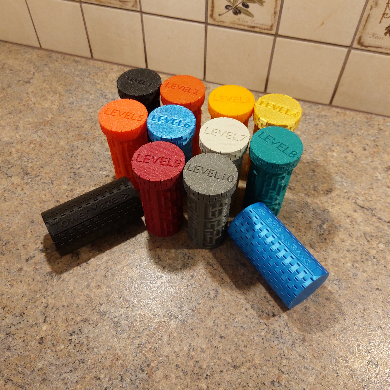 SET OF 10 DIFFERENT COMPLEXITY TOWER MAZE - 10 LEVELS - EACH MORE ...