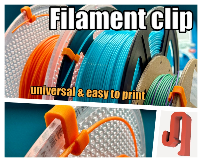 Universal Spool Filament Clip by Gaudibursch74 | Download free STL ...