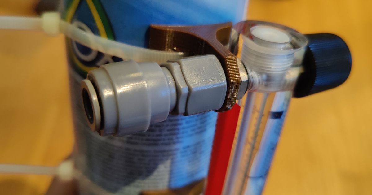 Oxygen flow meter mount. by daggr | Download free STL model ...