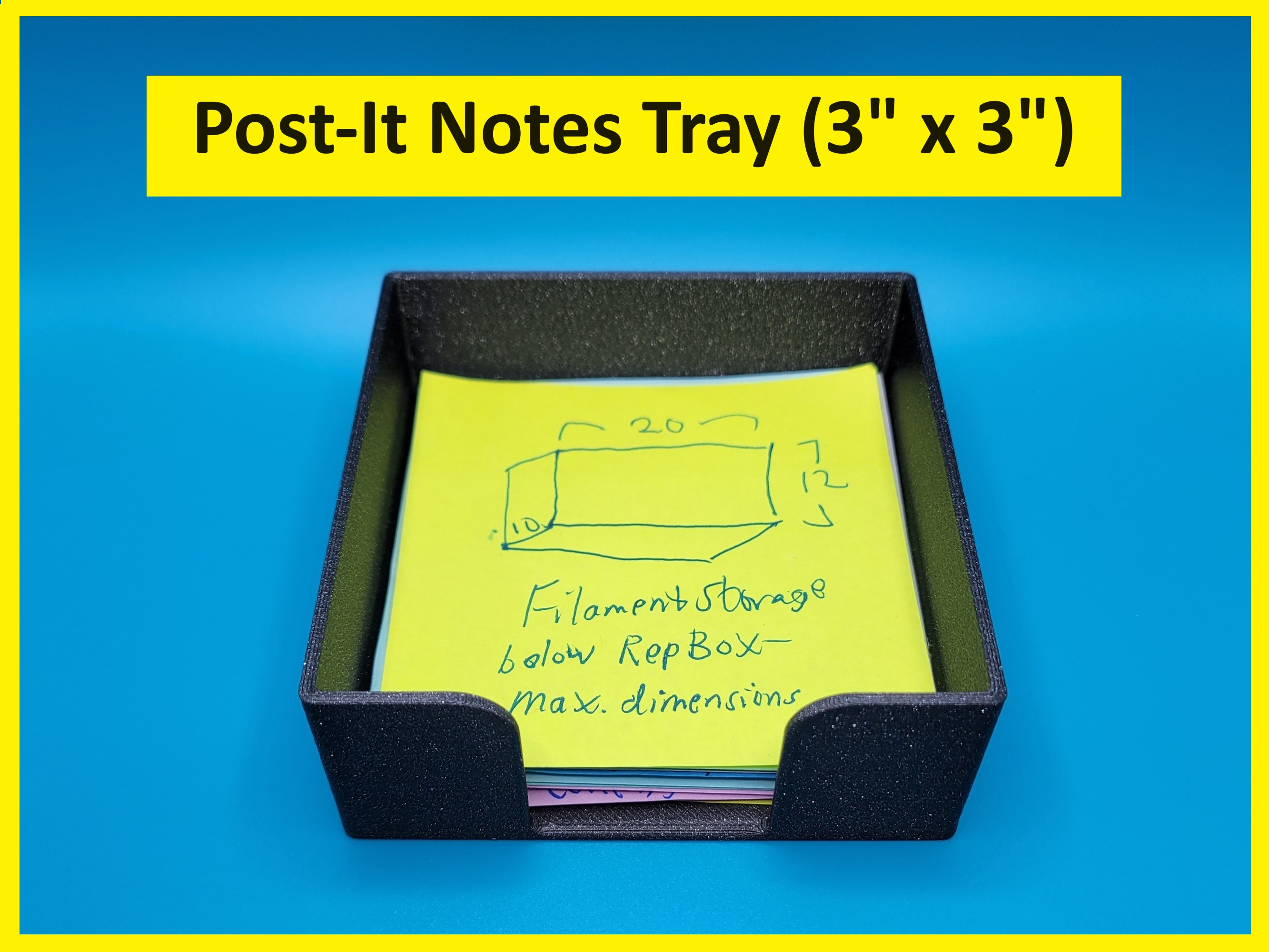 Simple Post-It Notes Tray by Phil Caruso | Download free STL model ...