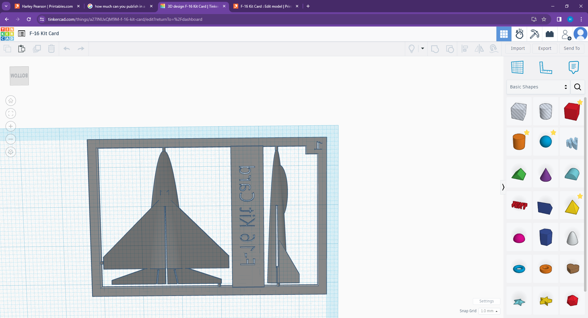 F-16 Kit Card by Harley Pearson | Download free STL model | Printables.com