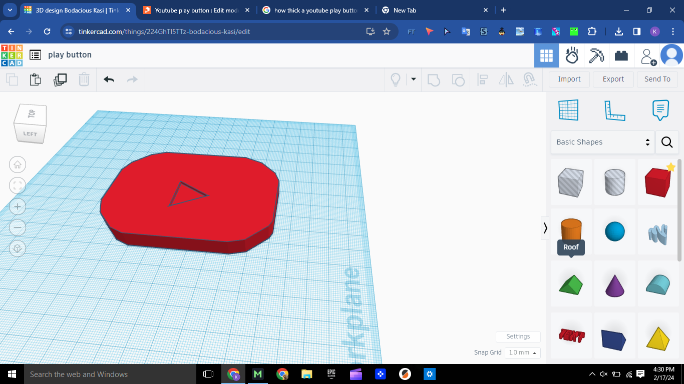 Youtube play button por @KSTHETRACEUR | Descargar modelo STL gratuito ...