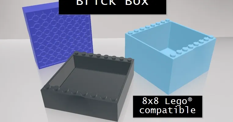 LEGO compatible Box 8x8 by BamBam Design | Download free STL model ...