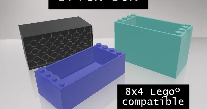 LEGO compatible Box 8x4 by BamBam Design | Download free STL model | Printables.com