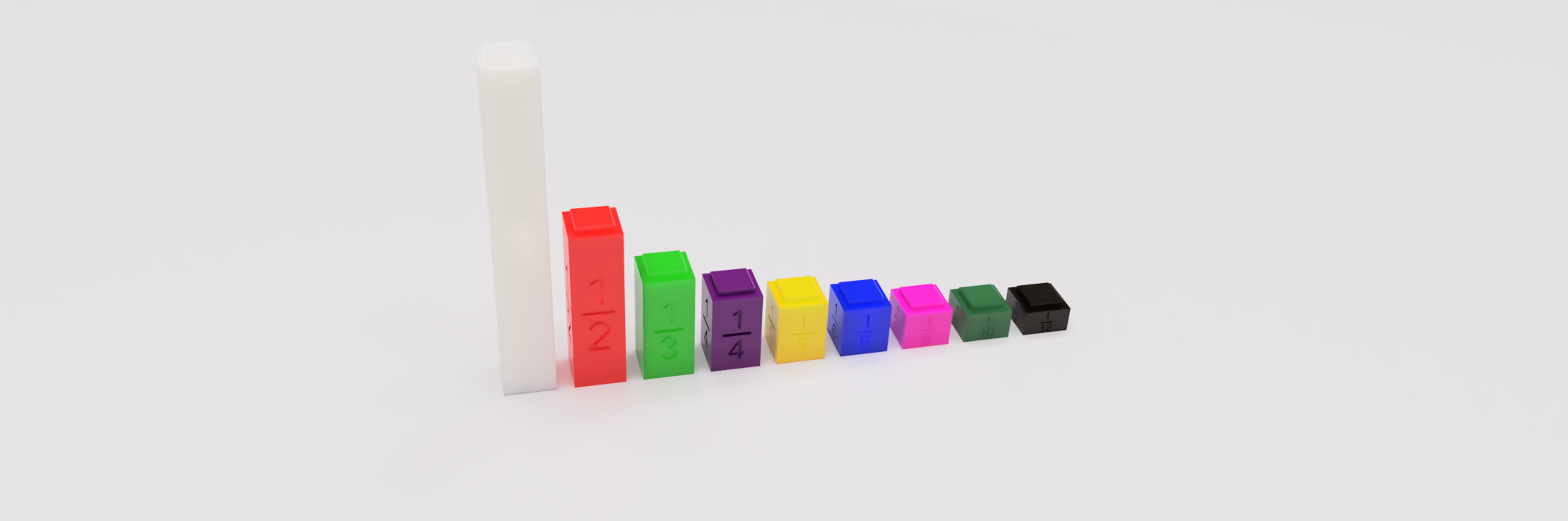 Fraction Blocks by me8myself | Download free STL model | Printables.com