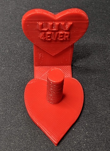 Heart Ring Holder LUV 4EVER Command Strip Mount by CPS_Systems ...