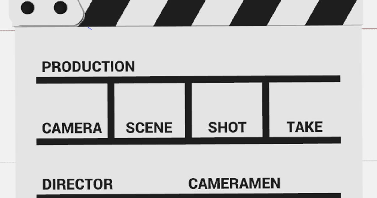 Flat Multi-Material Clapper (For Dual Extruder Printers) by shark ...