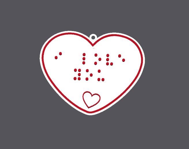 Heart with I love you written in braille by michele MM3D | Download ...