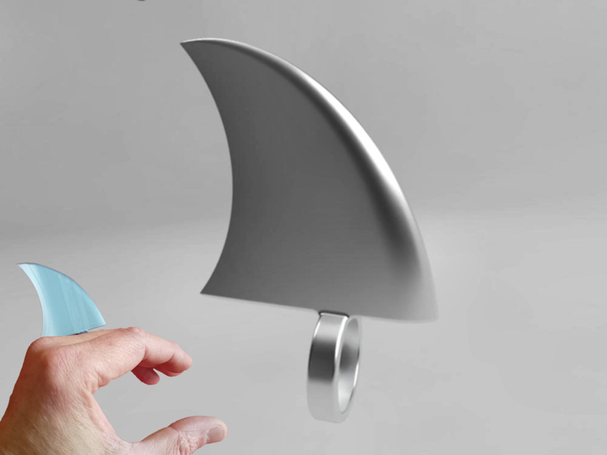Shark Fin Ring by Arcane5 - MakerWorld