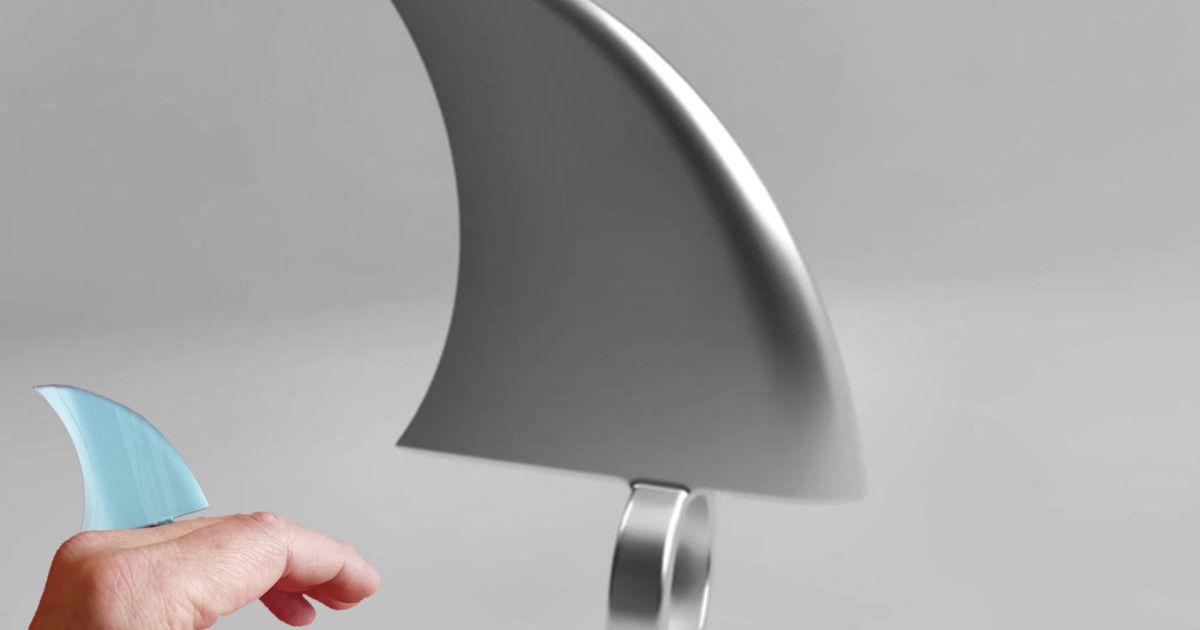 Shark Fin Ring by Wim V | Download free STL model | Printables.com