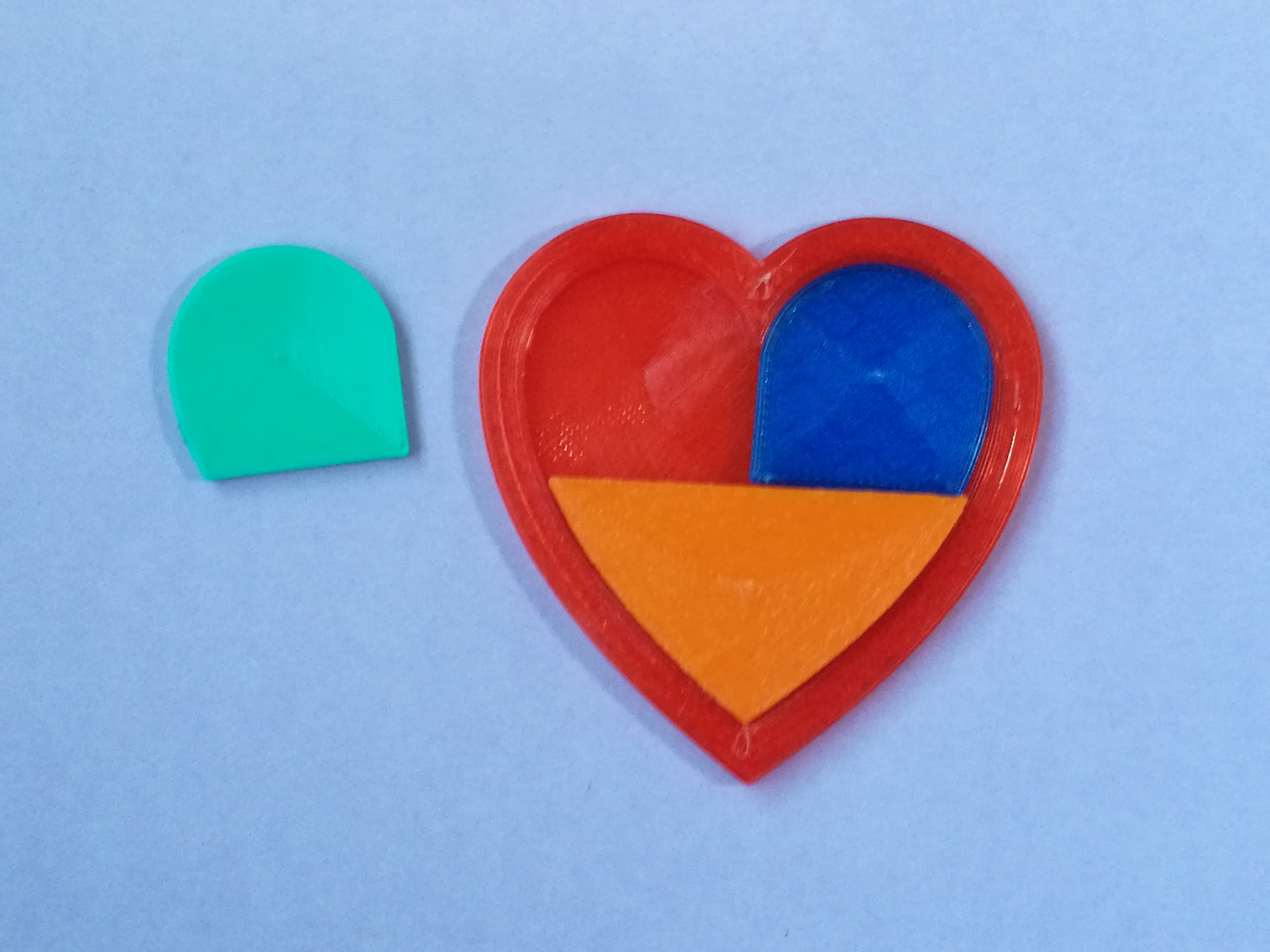 Heart model cutter & frame tool - customizable OpenSCAD, HueForge ...