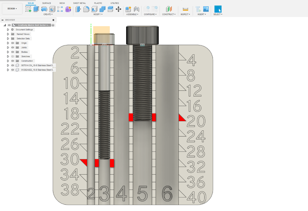 Gridfinity Metric Bolt Sorter by Eric Anastas | Download free STL model | Printables.com