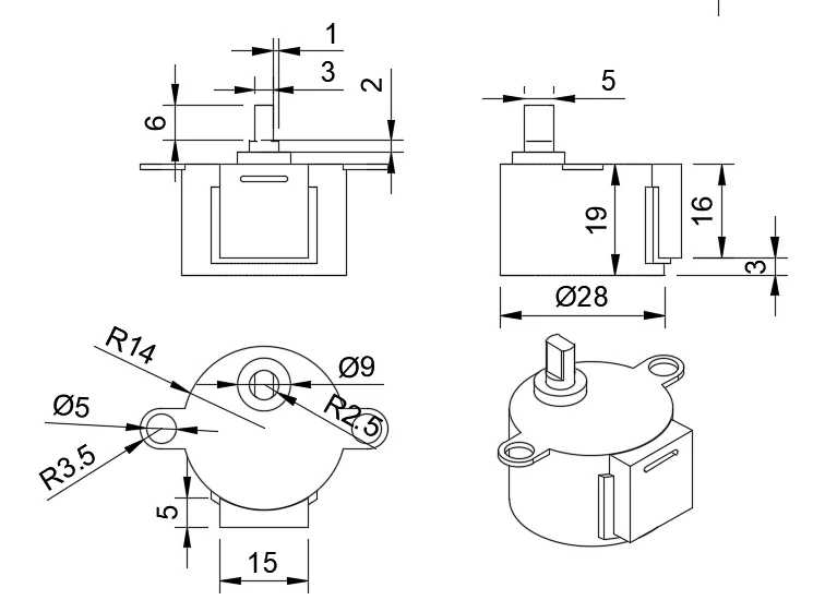 Stepper motor by Baptiste Vanotti | Download free STL model ...