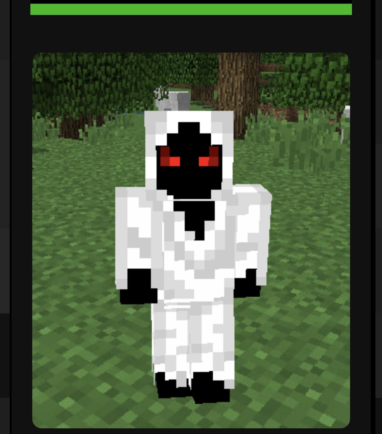 Minecraft - Monstre noir habillé en blanc by Treize douze | Download ...