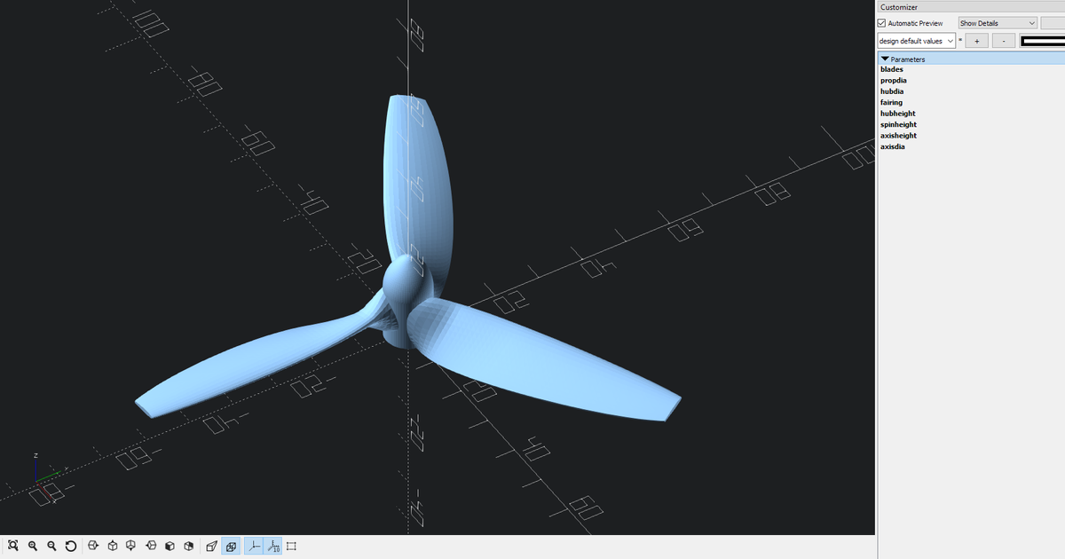 NACA airfoil RC plane propeller generator by Night6488 | Download free STL model | Printables.com