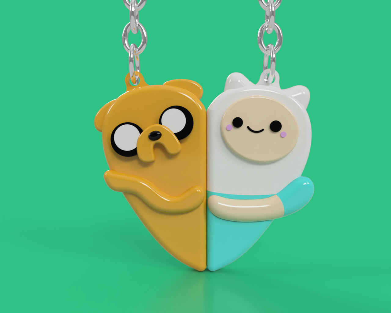 Finn and Jake Keychain by TAICED - Construyendo Ideas | Download free ...